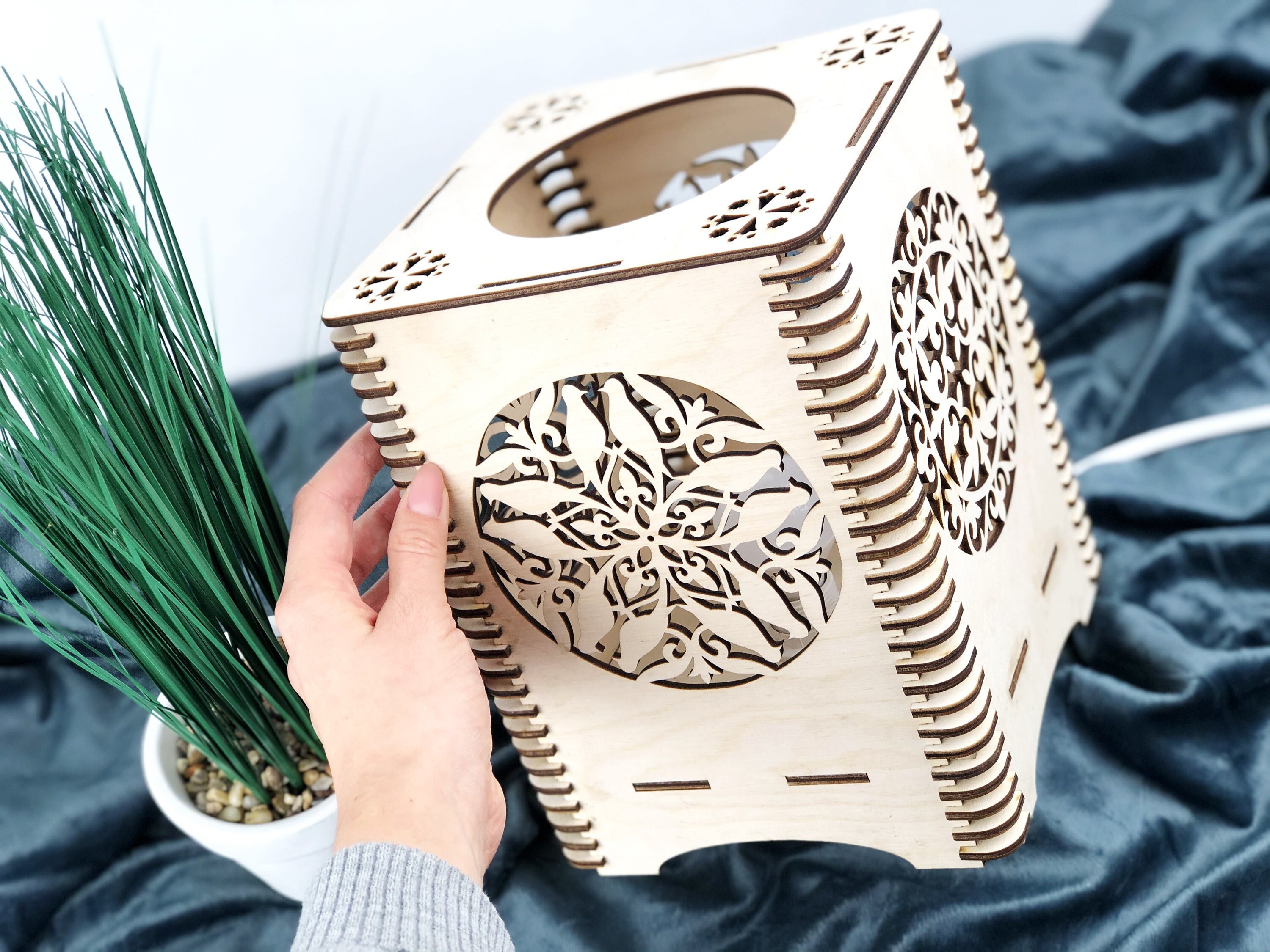 Wooden Lamp Nightlamp Laser Cut Vector Instant Download Laser Cut ...