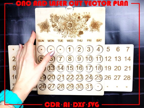 Wall Calendar Home Monthly Perpetual Calendar Eternal Calendar | Etsy