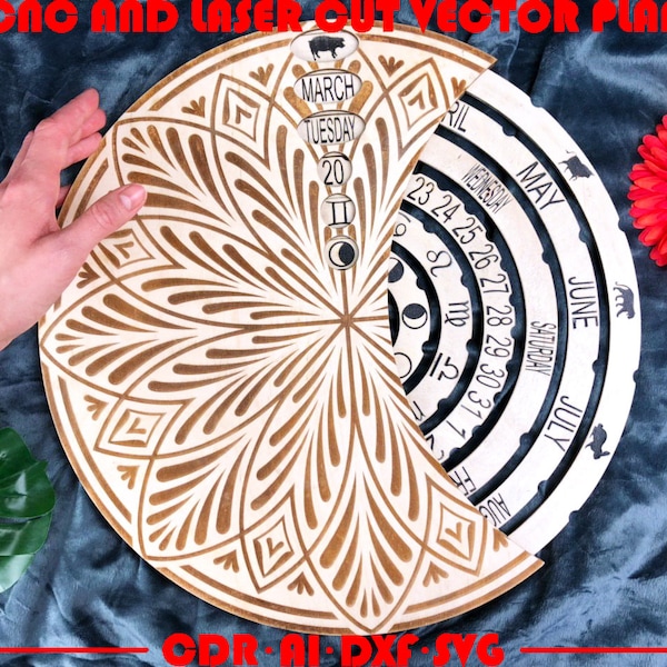 Cnc Vector Files for Perpetual Calendar - Etsy