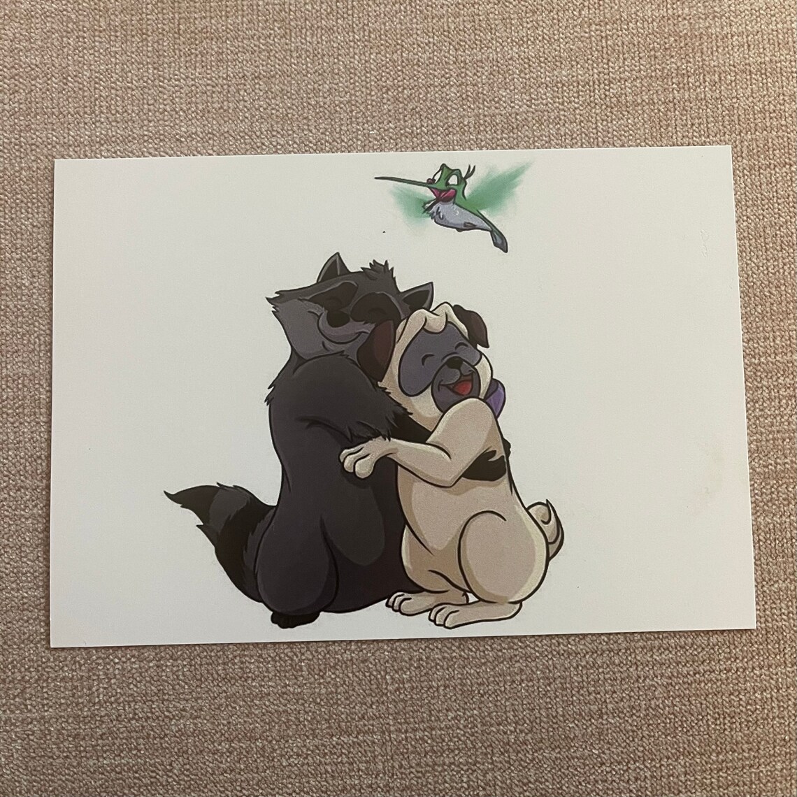 Disney Friendship A6 Print Meeko Percy and Flit - Etsy