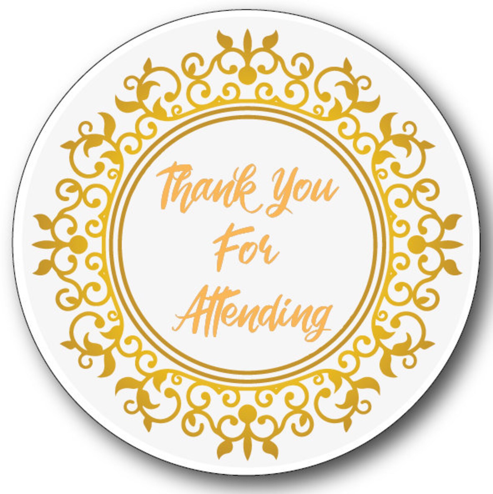 White Thank You for Attending Stickers Thank You Stickers - Etsy