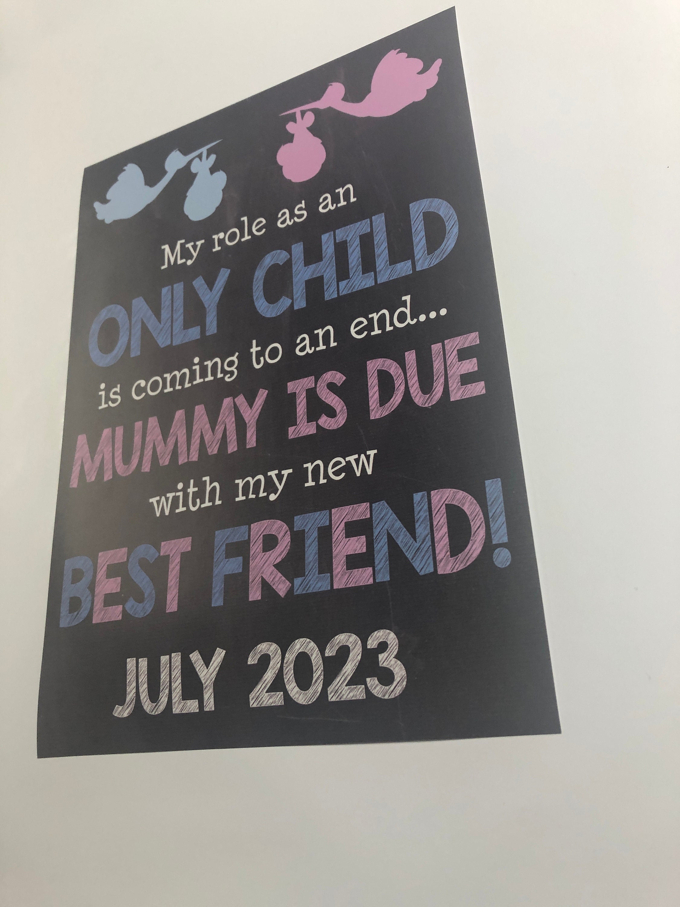 Personalised Keepsake Pregnancy Baby Due Announcement - Etsy