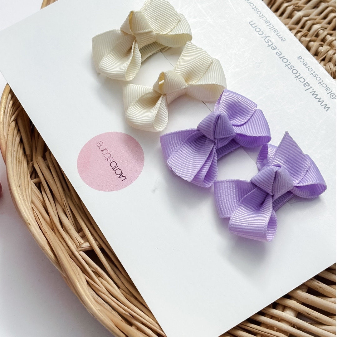 Knot Mini Bow Snap Clip, Baby Snap Clip, Snap Clip Set for Baby, Small ...