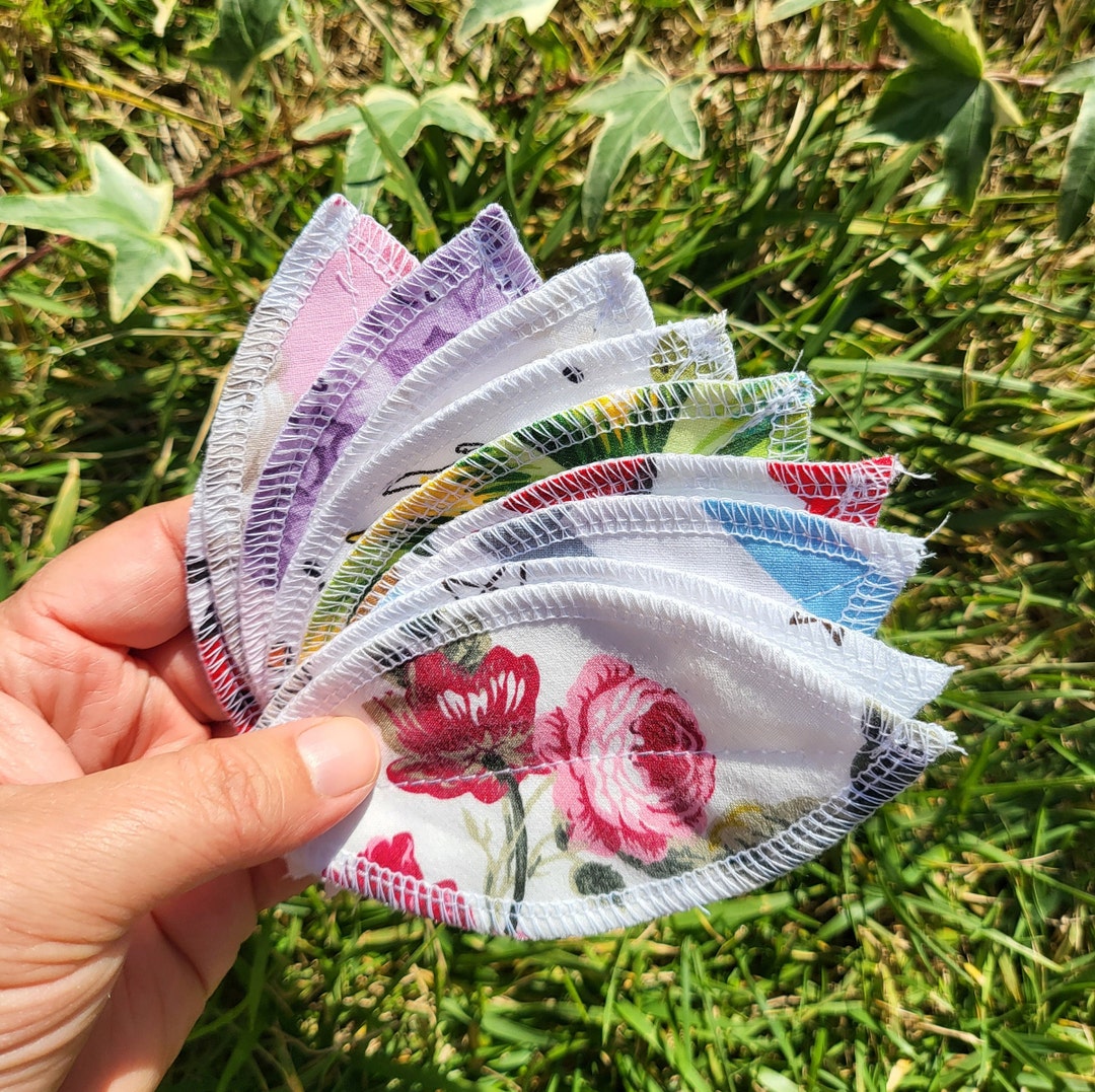 10 Pack Reusable Cotton Interlabial Pads: Random Prints, Eco-friendly ...