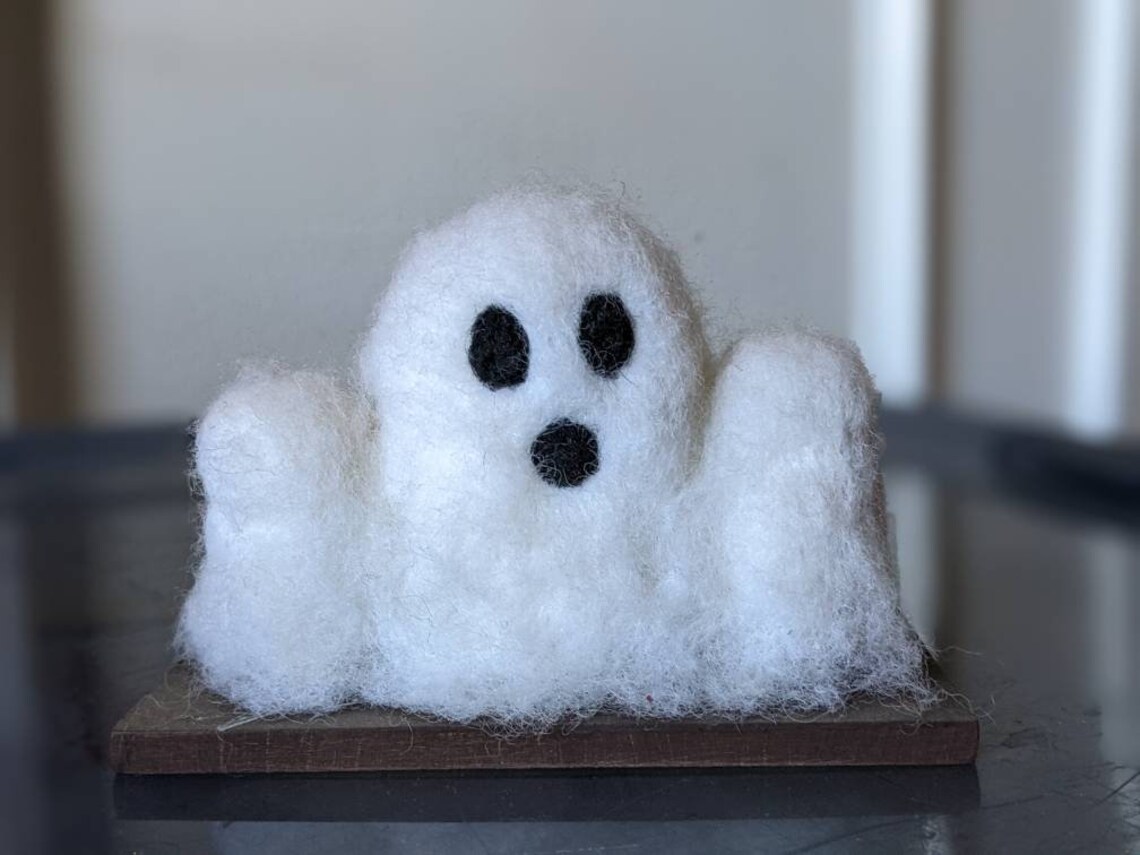 Spooky Cute Felted Ghost - Etsy