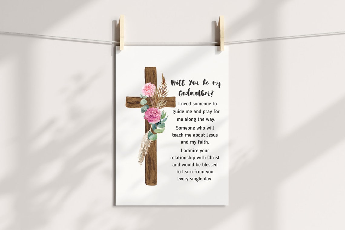 Godparents Proposal Printable Signs Bundle Godparents Poem - Etsy