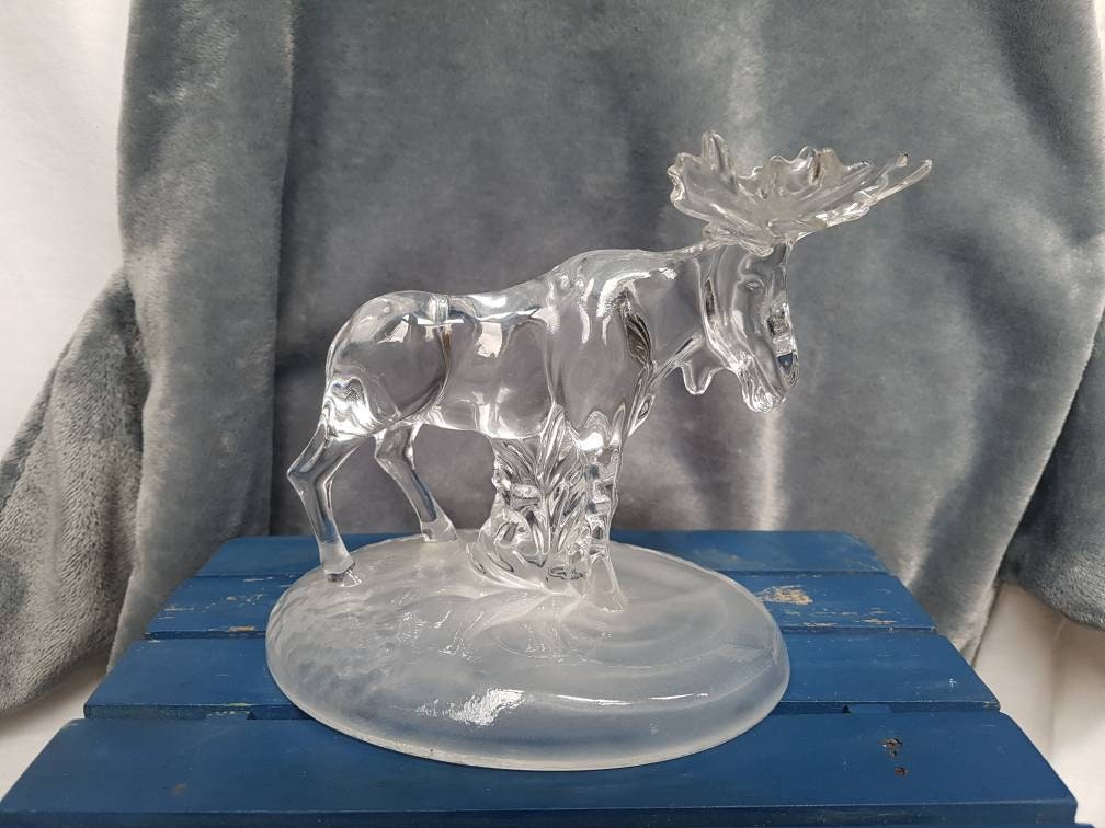 RCR Royal Crystal Rock 24% Lead Crystal Glass Moose Figurine - Etsy