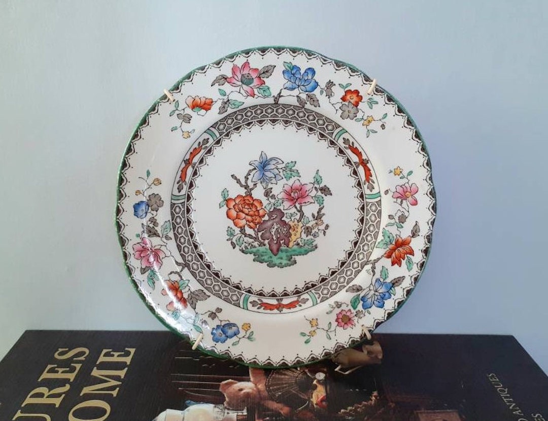 Vintage Copeland Spode Chinese Rose Plate Ready for Hanging - Etsy