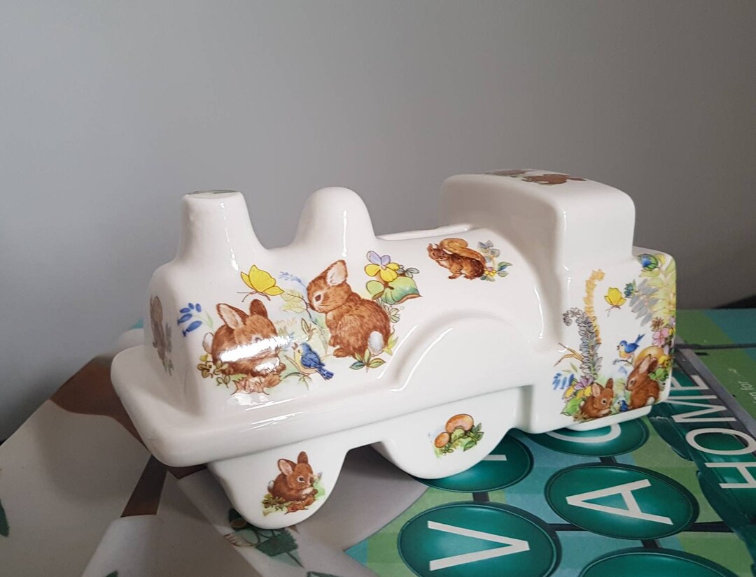 Vintage Pottery Train Money Box/ Piggy Bank - Etsy