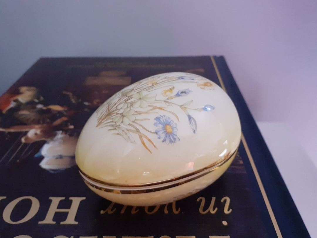 Vintage Palissy Royal Worcester Egg Trinket Box - Etsy