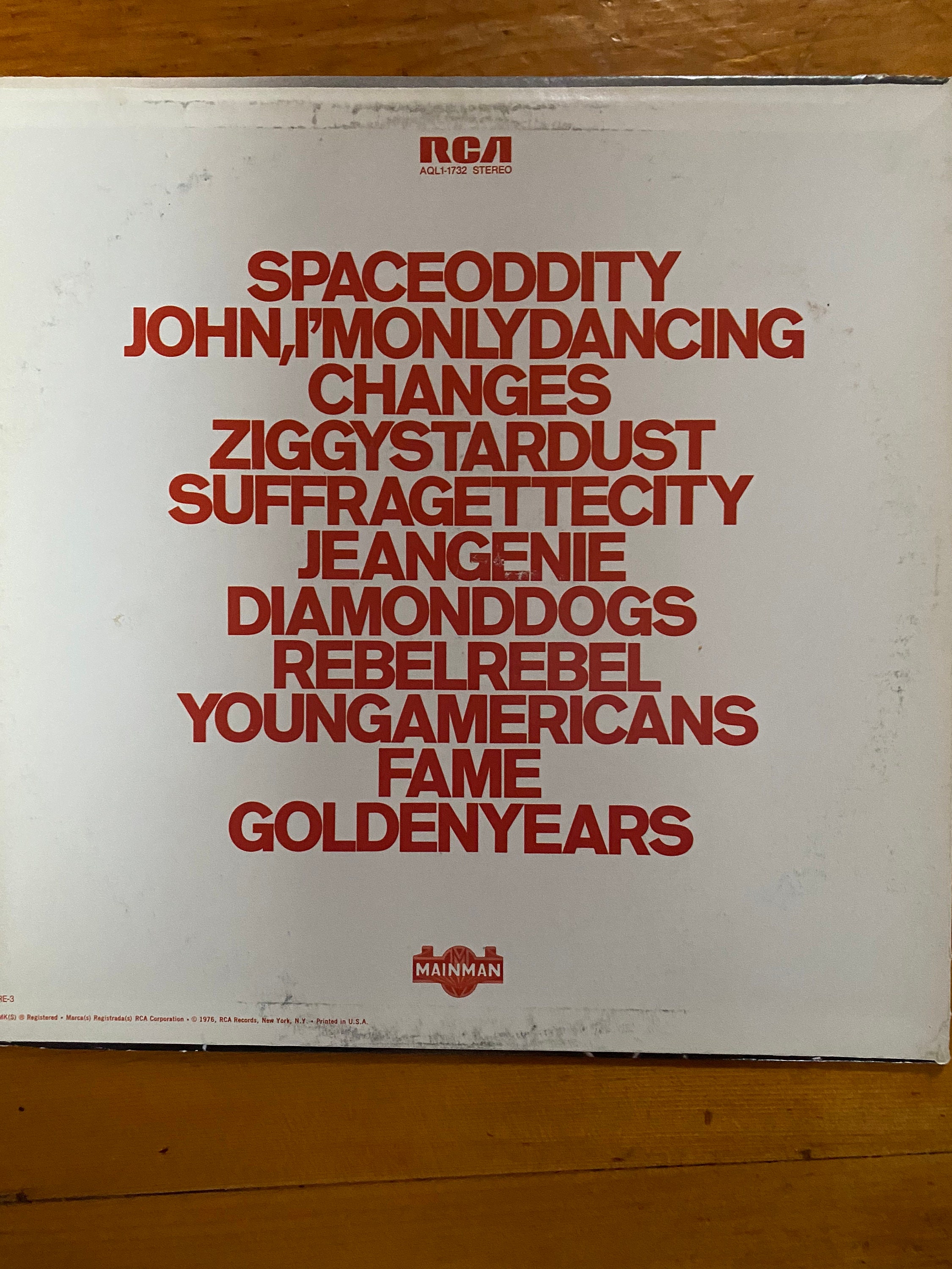 David Bowie Changesonebowie Original Vinyl - Etsy