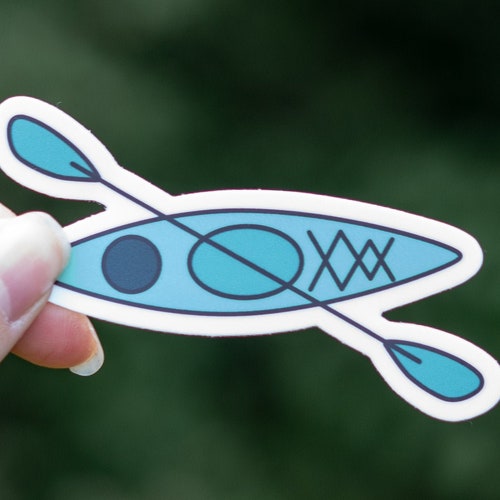 Kayaker Vinyl Decal Sticker Canoe Kayak Rafting Whitewater - Etsy
