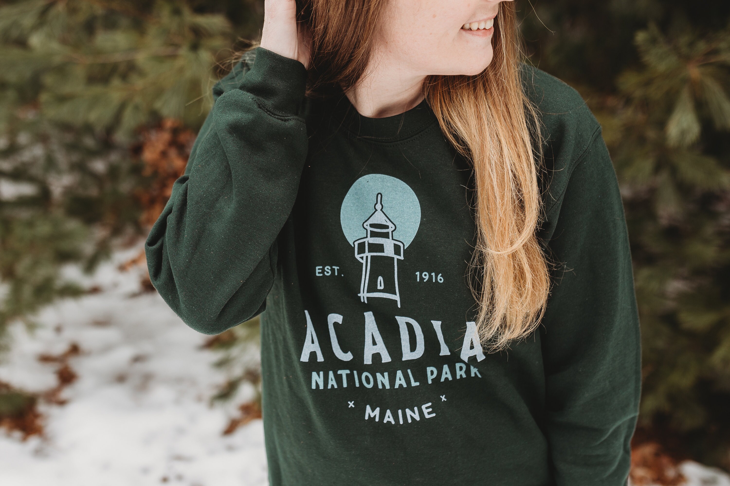 Acadia National Park Crewneck Sweatshirt // Maine Pullover - Etsy