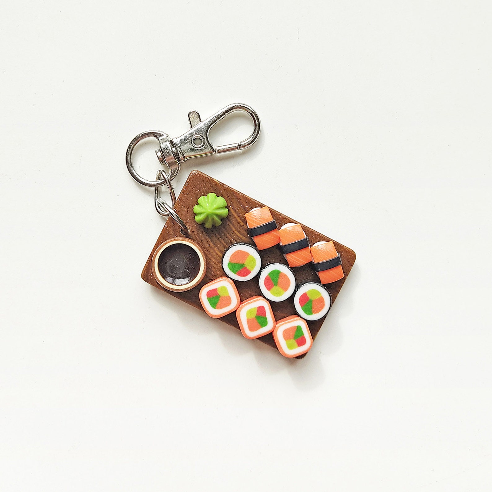 Miniature Sushi Keychain Mini Japan Food Realistic rolls | Etsy