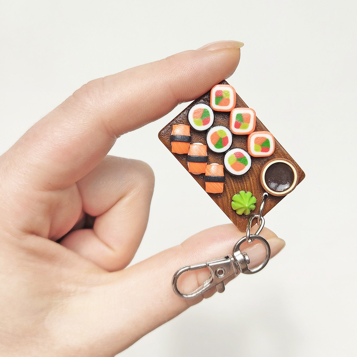 Miniature Sushi Keychain Mini Japan Food Realistic rolls | Etsy