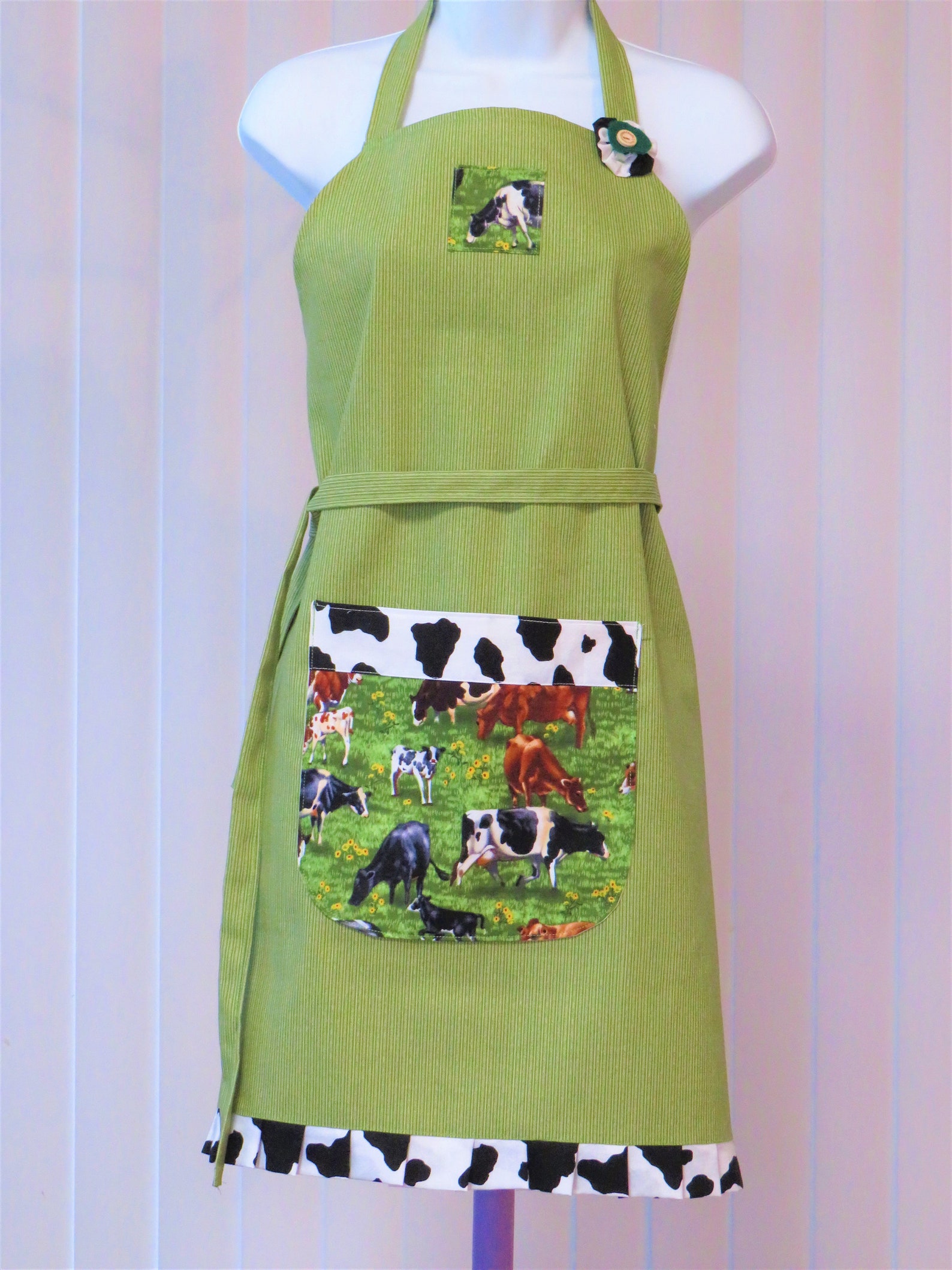 Cow Apron One Size Fits All Farm Apron Cow Gift Cow Decor | Etsy