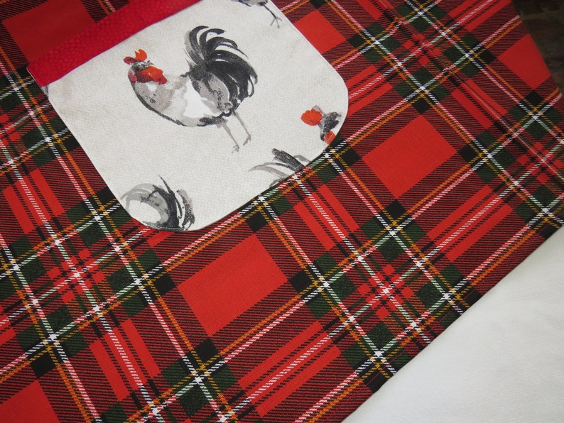 Chicken Apron Chicken Potholder Set Scottish Rooster Apron - Etsy