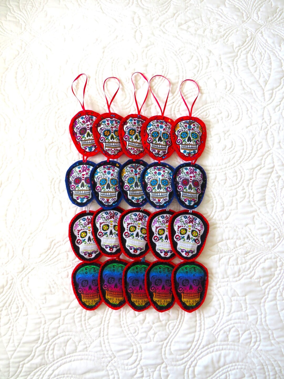 Sugar Skull Ornaments 5, Sugar Skull Decor, Sugar Skull Gift, Day of ...