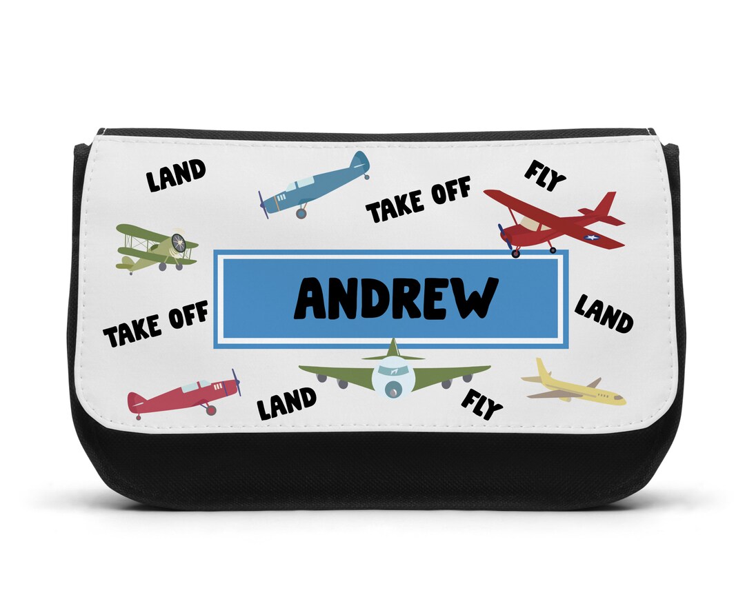 Personalised Pencil Case.. Boys Vintage Airoplanes..aeroplanes..planes ...