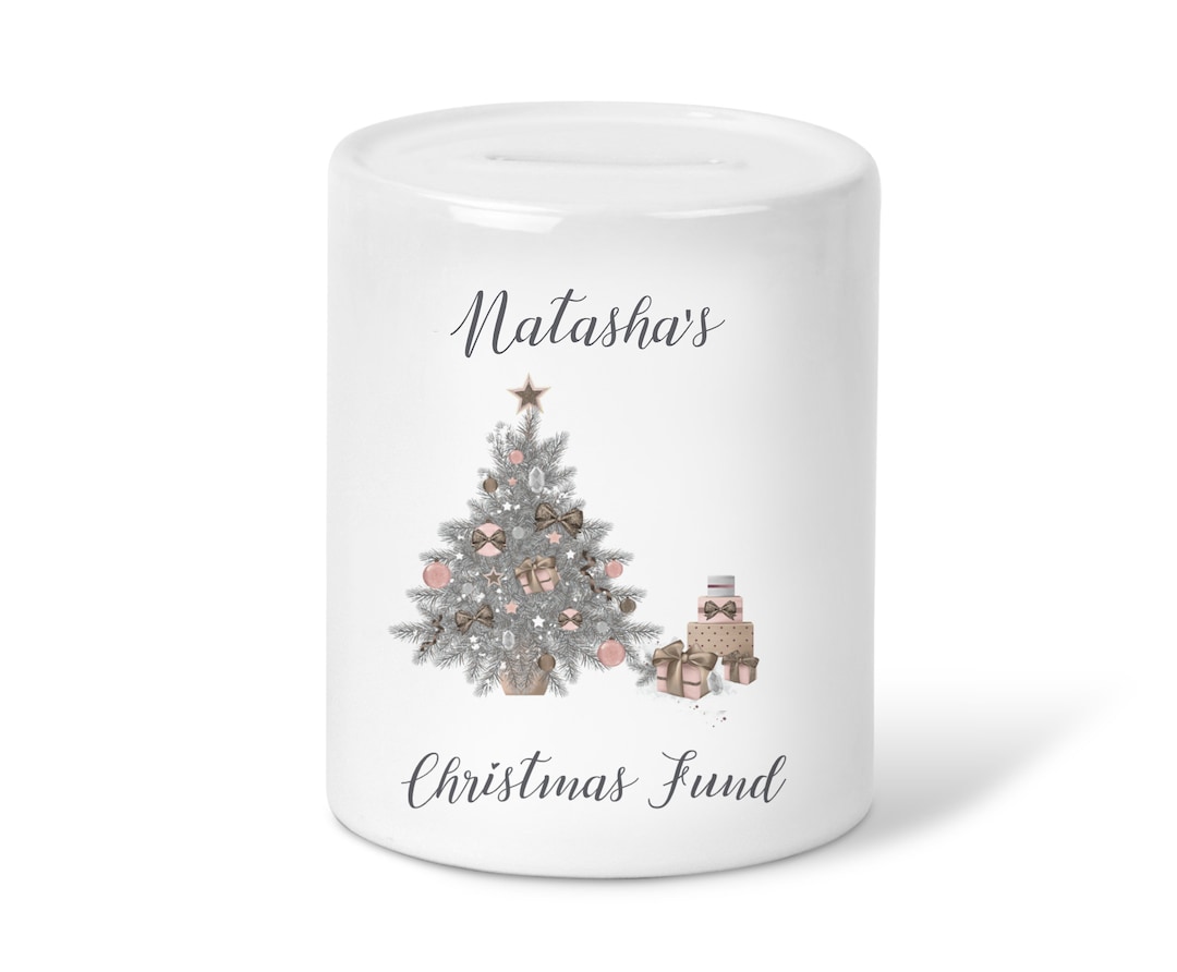 Personalised Christmas Fund Box-ceramic Piggy Bank-money Saving Gift ...
