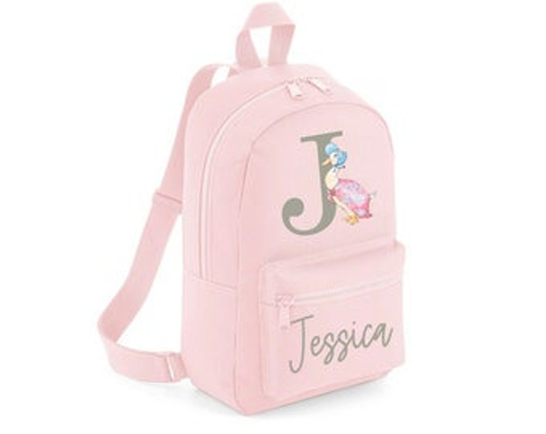 Personalised Peter Rabbit Jemima Mini Rucksack Backpack Baby Pink Girls ...