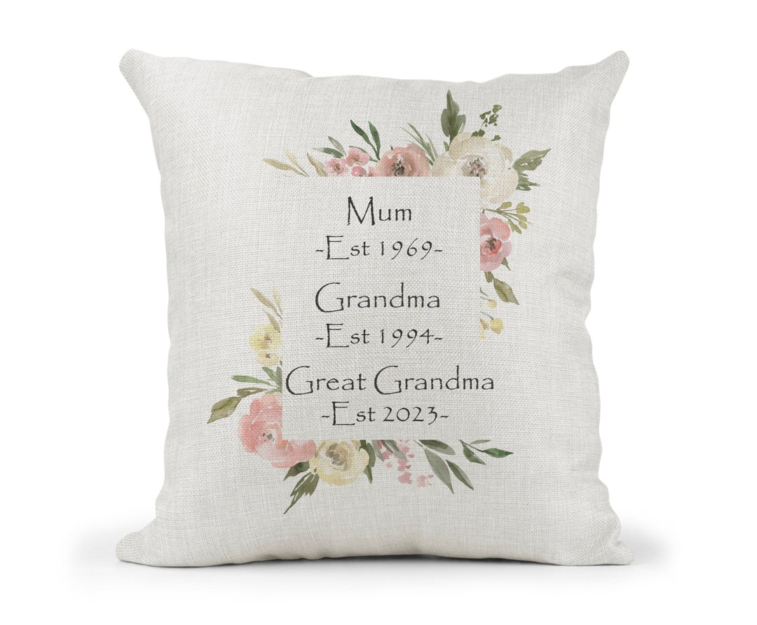 Personalised Mum , Nan Great Grandma Est Year..nanny...nan Floral ...