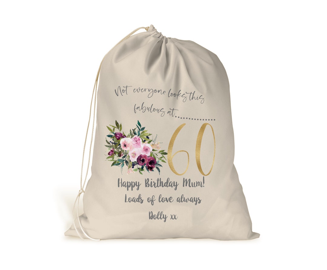 Personalised Drawstring Gift Bag.. Personalised Gift Bag.. Present Bag ...