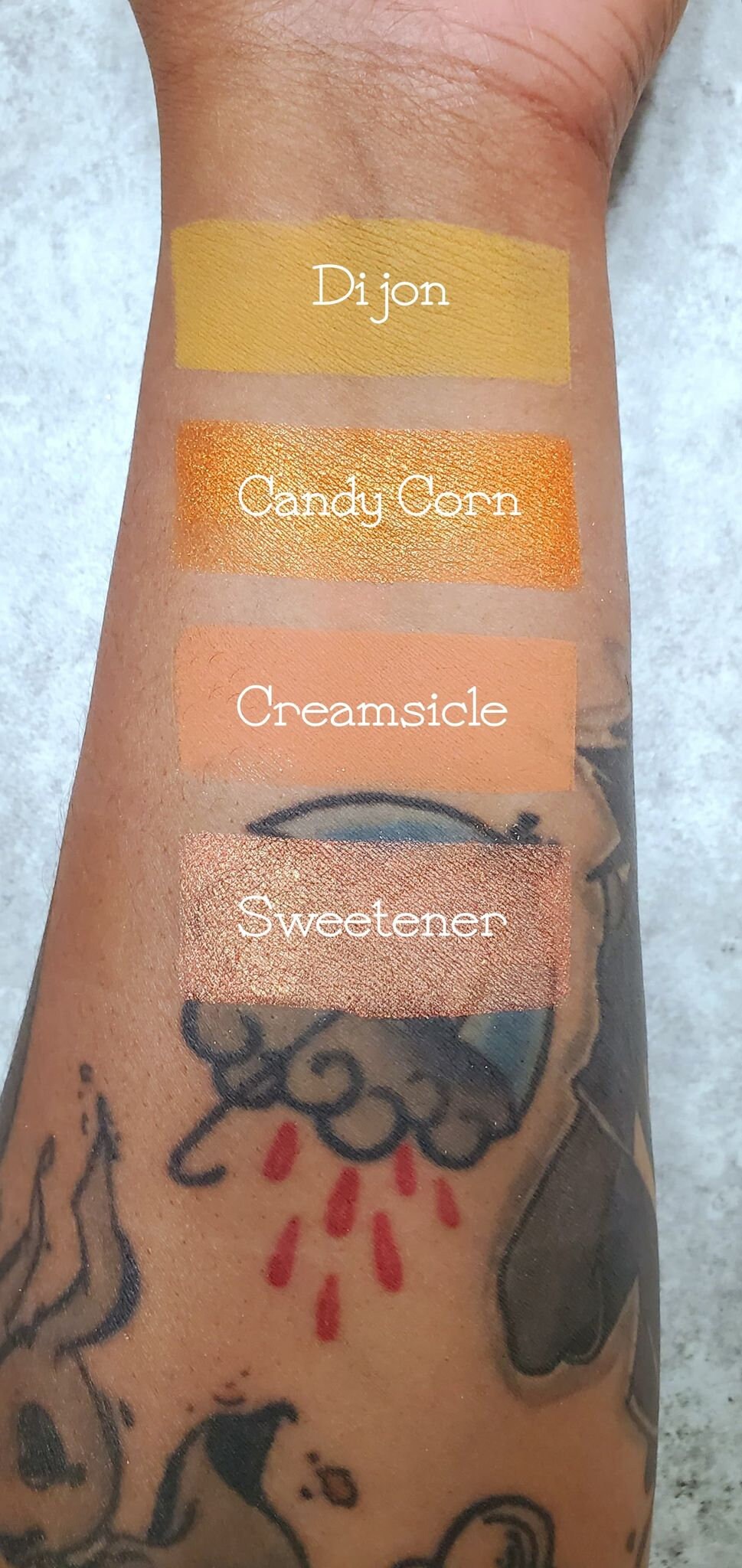 Candy Corn - Vegan Pressed Eyeshadow Bright Orange Shimmer - Etsy