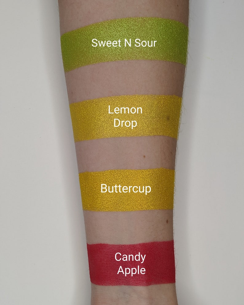 Lemon Drops - Vegan Pressed Eyeshadow Bright Yellow Shimmer - Etsy