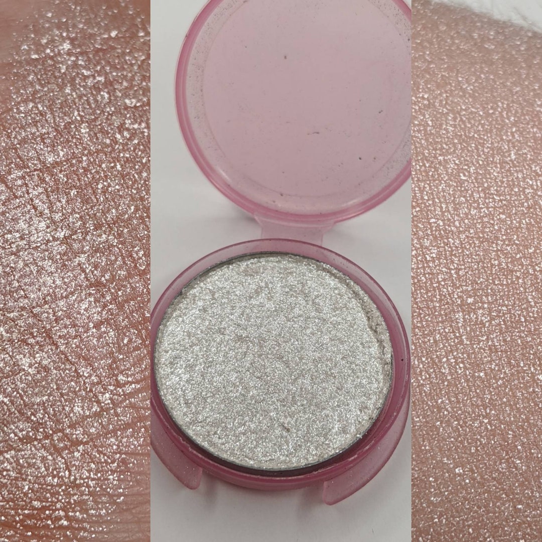 Diamondium Vegan Pressed Lidschatten Highlighter Silver White Sparkle ...
