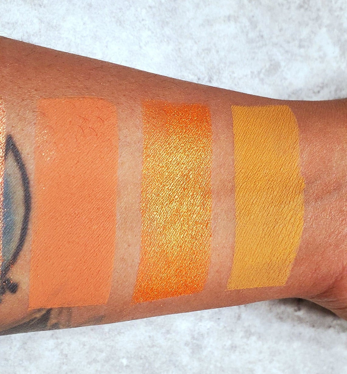 Candy Corn - Vegan Pressed Eyeshadow Bright Orange Shimmer - Etsy
