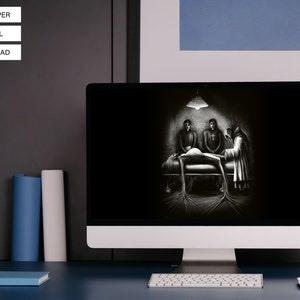Horror Desktop Wallpaper. Evil Priests. - Etsy