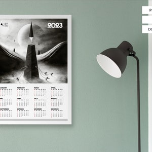 2023 Calendar. Printable Space Scientists on an Alien Planet - Etsy