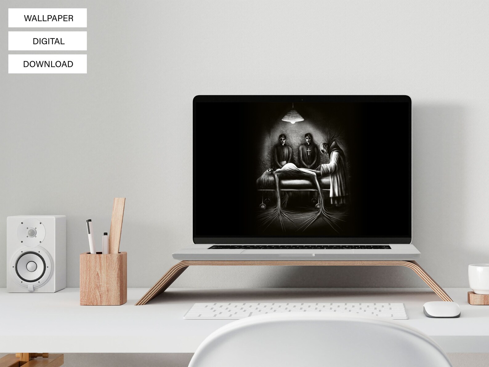 Horror Desktop Wallpaper. Evil Priests. - Etsy