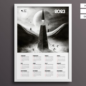 2023 Calendar. Printable Space Scientists on an Alien Planet - Etsy