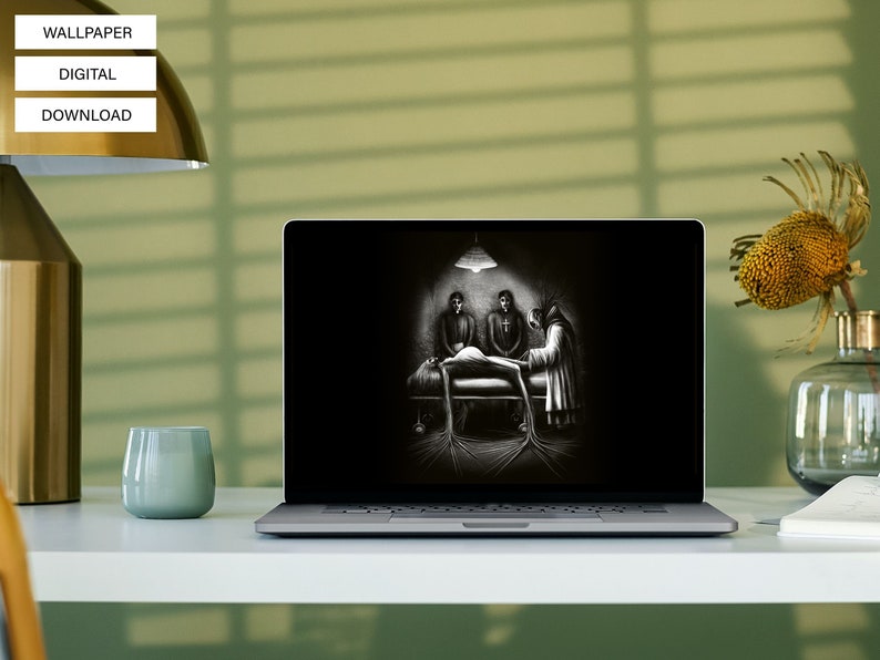 Horror Desktop Wallpaper. Evil Priests. - Etsy