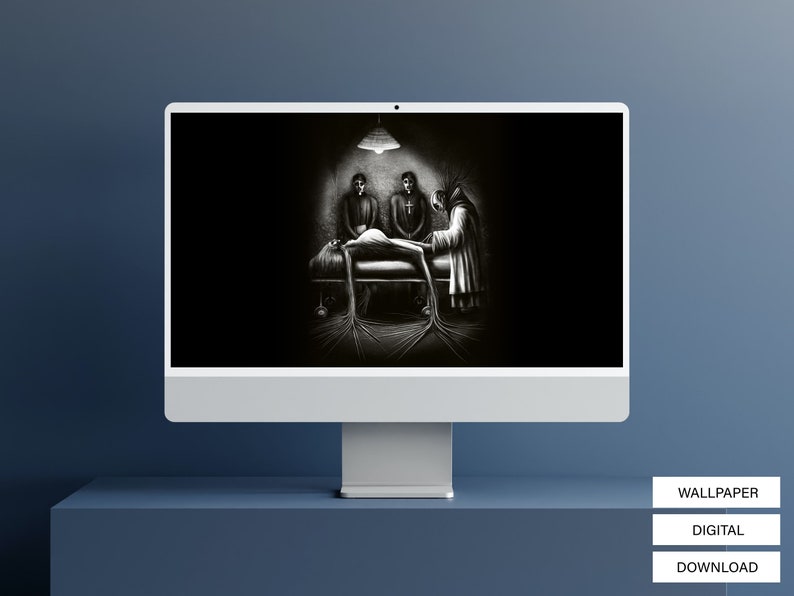 Horror Desktop Wallpaper. Evil Priests. - Etsy