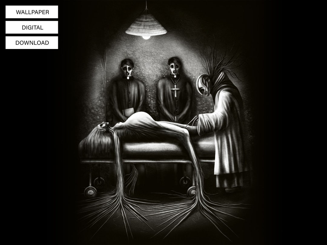 Horror Desktop Wallpaper. Evil Priests. - Etsy
