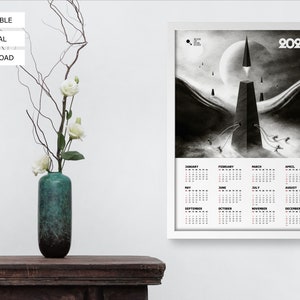 2023 Calendar. Printable Space Scientists on an Alien Planet - Etsy