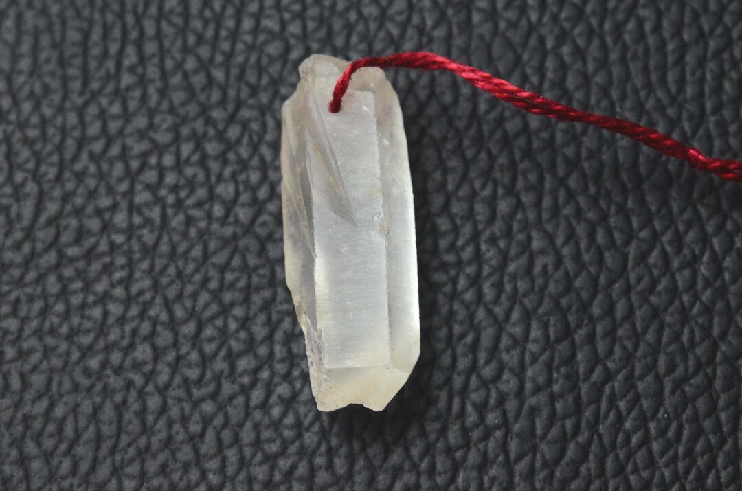 Natural Terminated Pencil Shape Rock Crystal 1mm Drilled Hole Rough ...