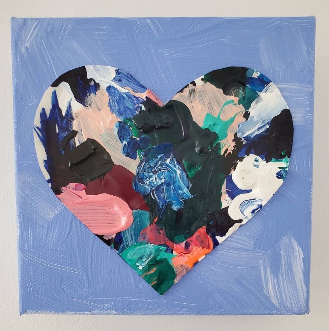 Heart Painting,abstract Heart, Original Heart Art - Etsy