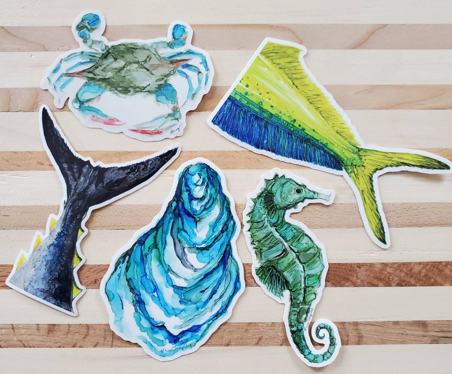 Coastal Sticker Pack Vinyl Sticker Set - Etsy