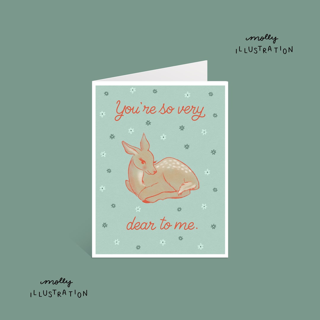 You're so Very Dear to Me Vintage Inspired Love and Friendship Card - Etsy