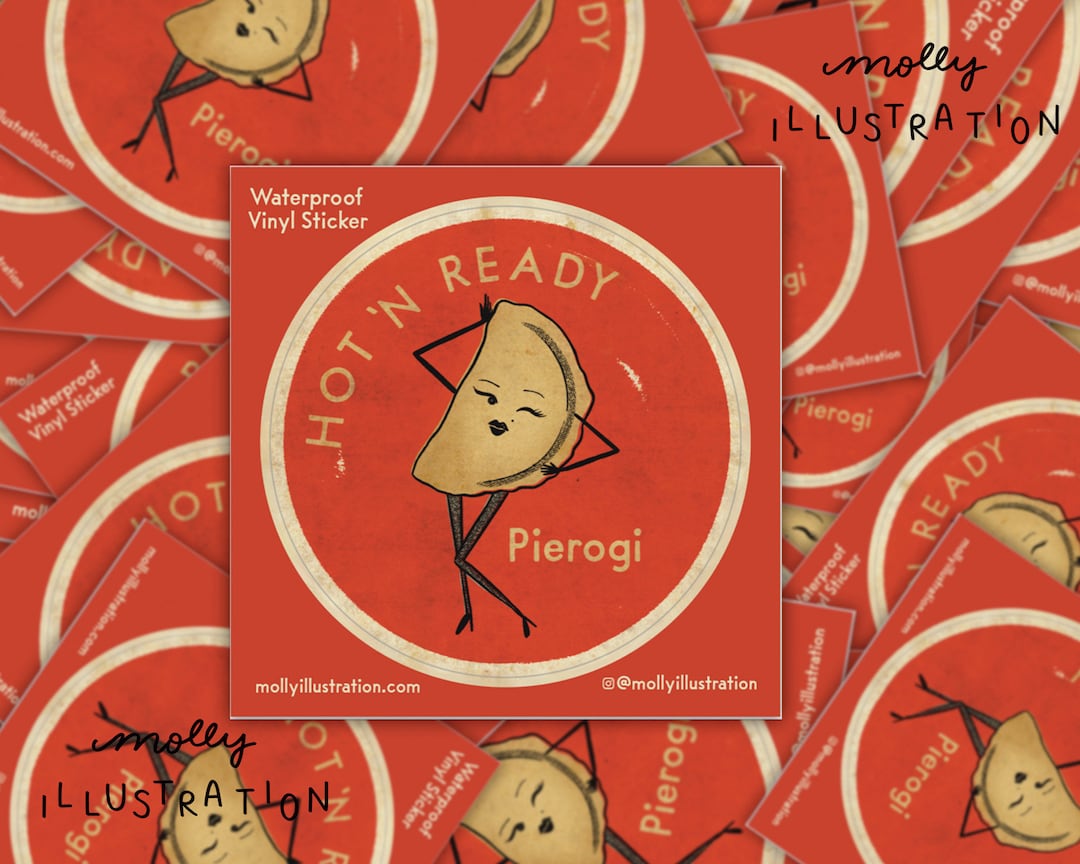 Hot ‘N Ready Pierogi Vinyl Sticker - Etsy