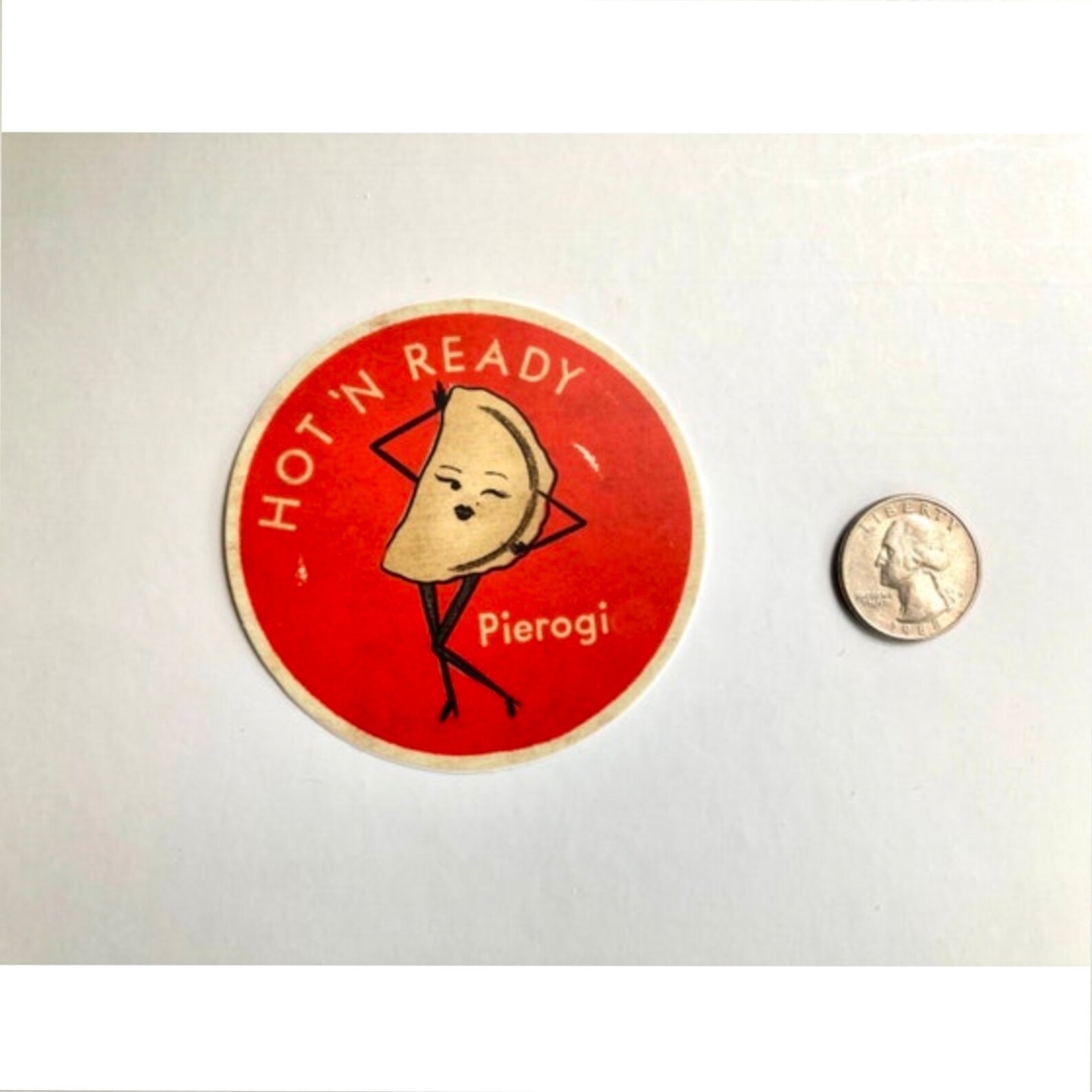 Hot N Ready Pierogi Vinyl Sticker | Etsy