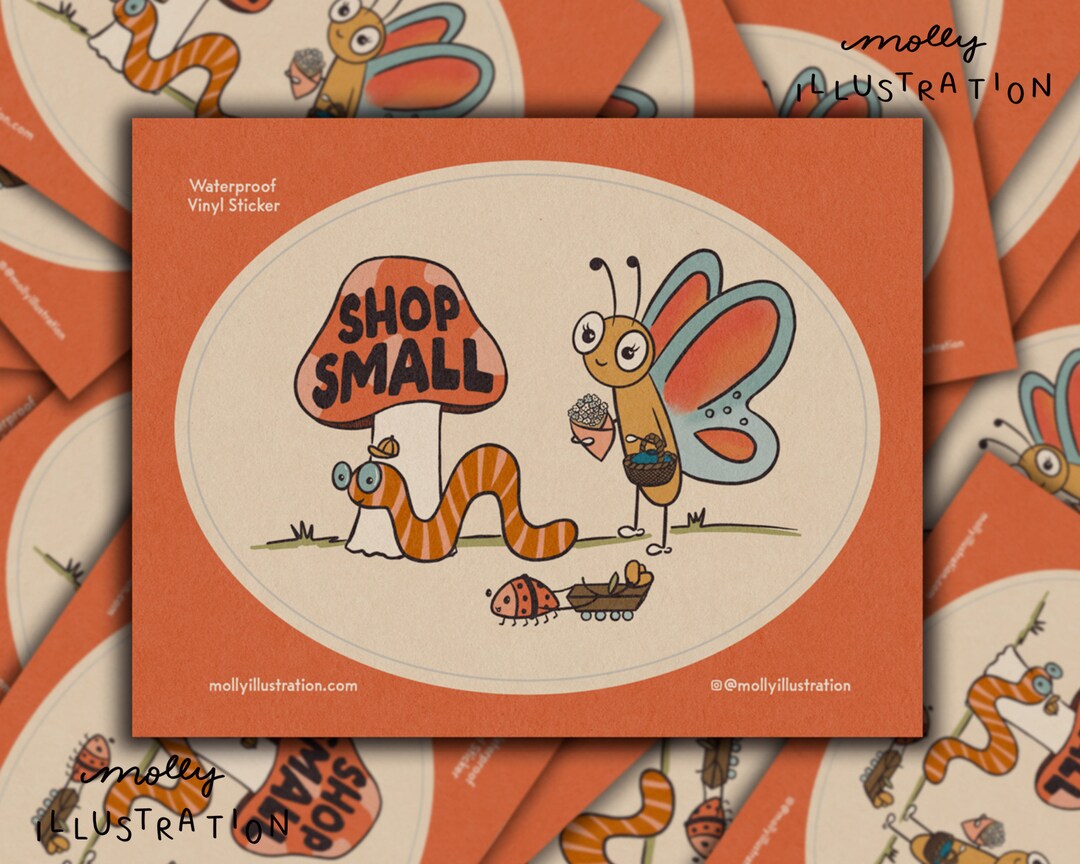 Shop Small Cute Bug Waterproof Kiss Cut Vinyl Sticker - Etsy