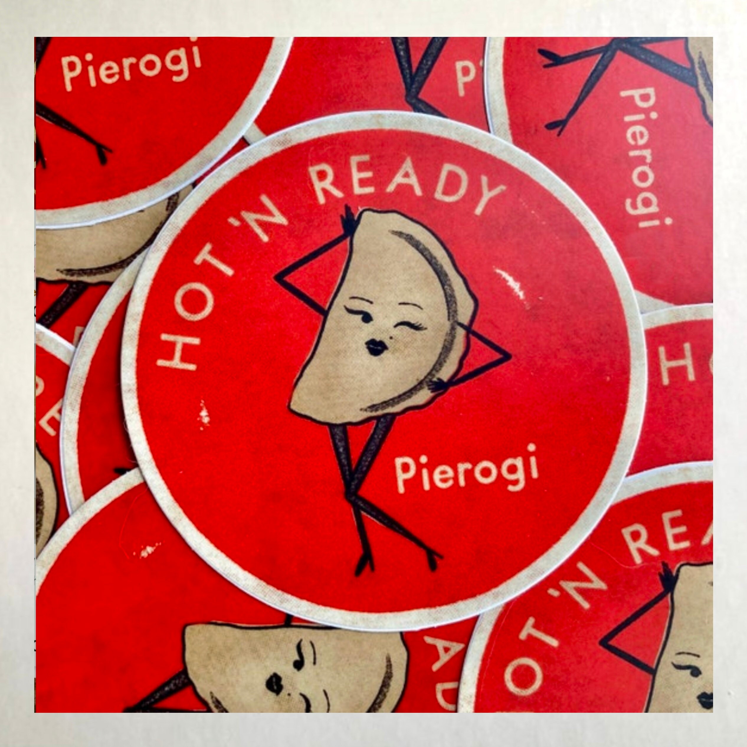 Hot N Ready Pierogi Vinyl Sticker | Etsy