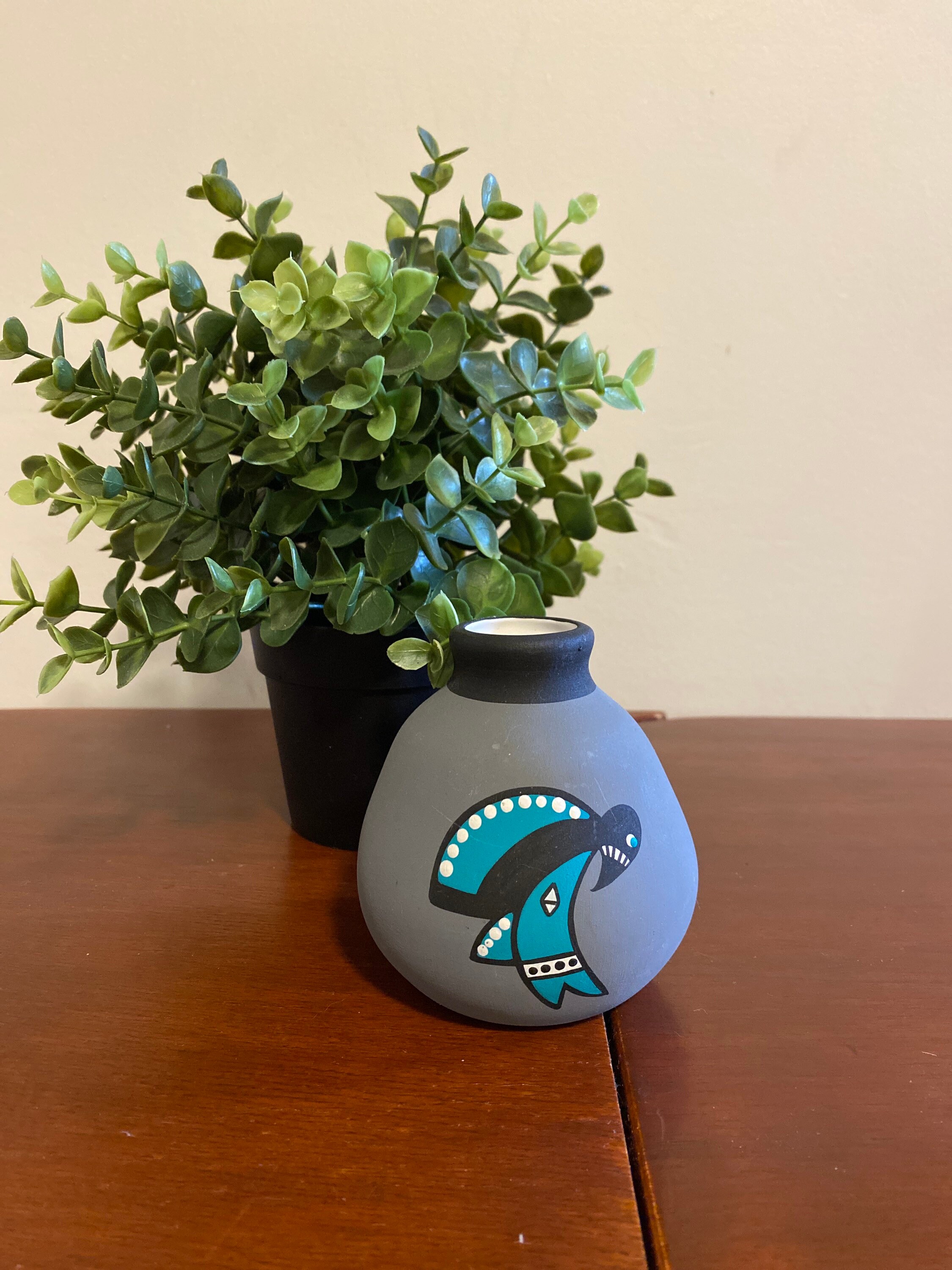 Vintage Kopa Pottery Zuni Hummingbird Bud Vase Signed Native - Etsy