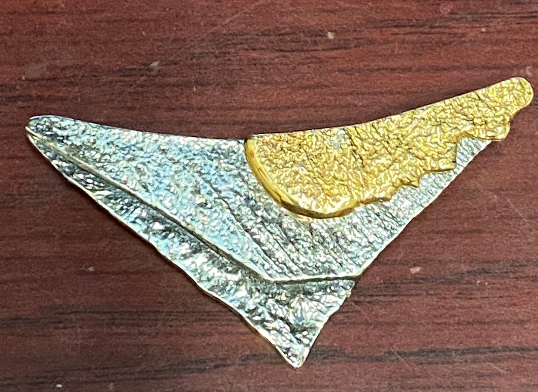 Vintage Collectible Jean Darveau Montreal Artist Pin Brooch2 Tone Gold ...