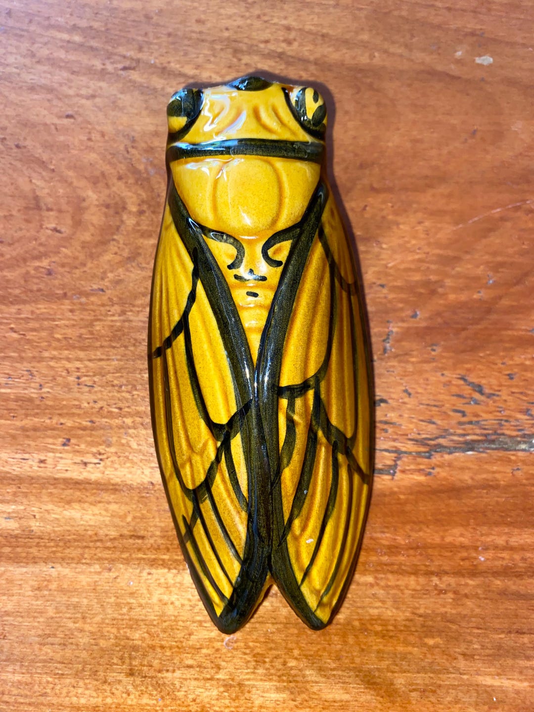 Ceramic Cicada French Provence Cera Q'art Insect Bug Wall Pocket ...